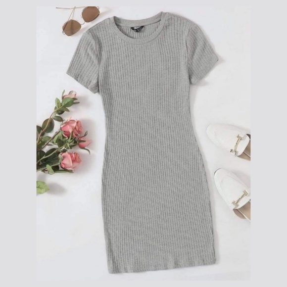 SHEIN | Dresses | Shein Gray Mini Dress | Poshmark